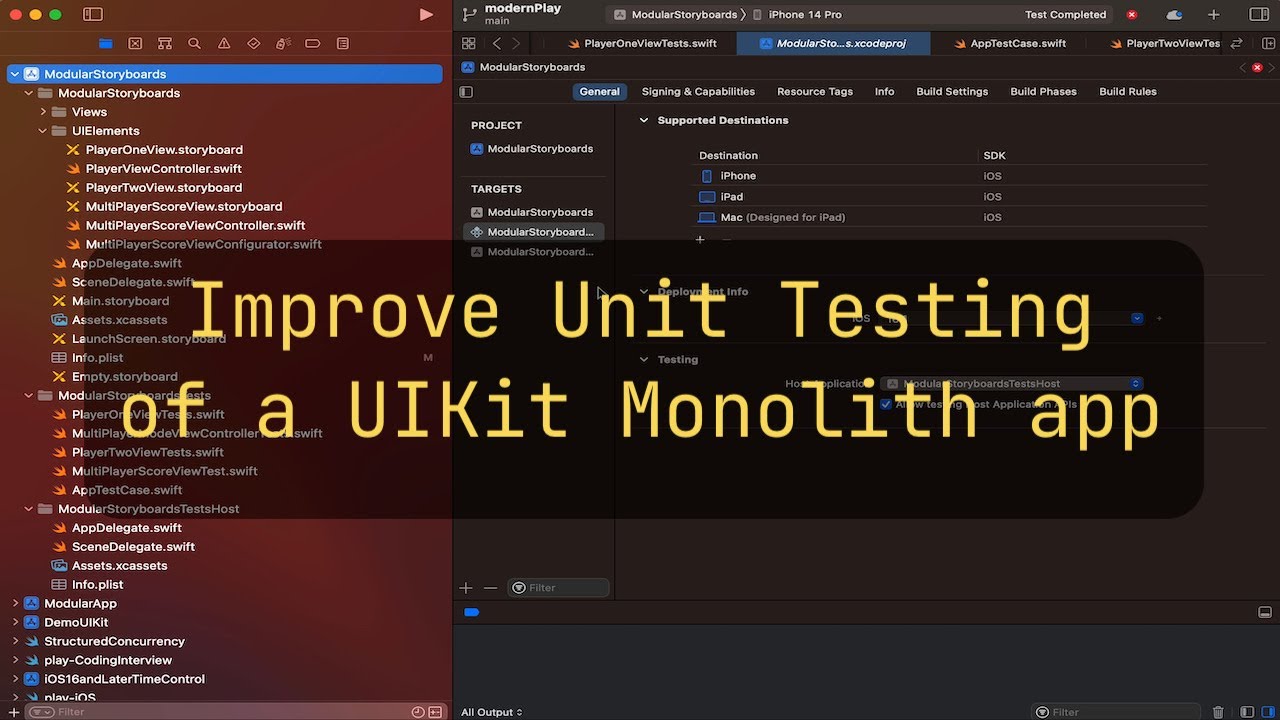Improve Unit Testing of a Legacy UIKit Monolith app - iOS - YouTube