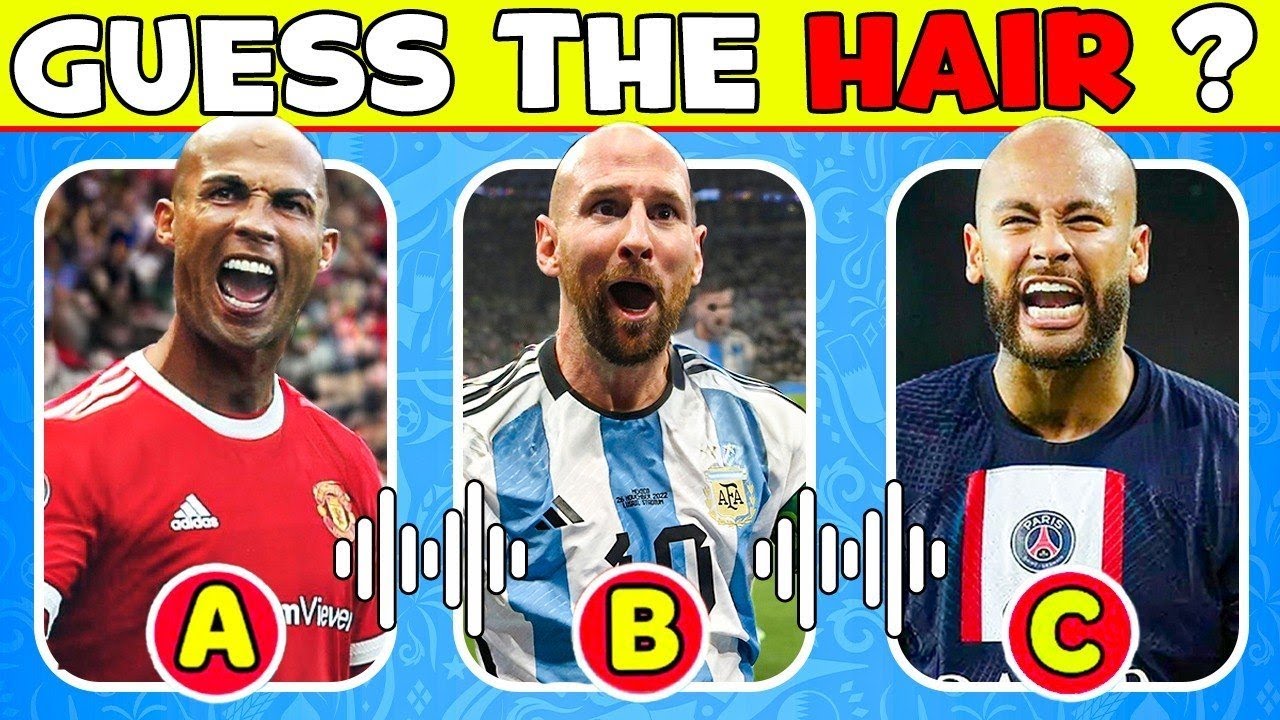 Guess the VOICE by Hair? | Guess Football Players By HAIR| Lionel Messi, Kylian Mbappe - YouTube