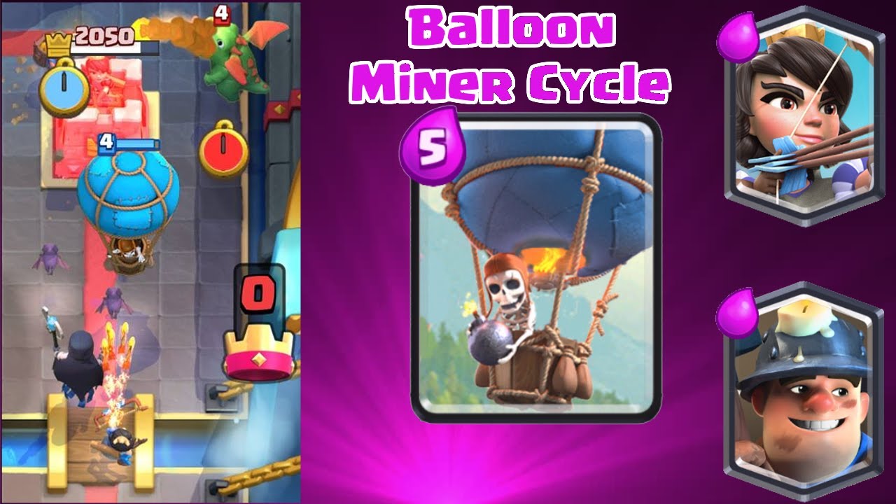 ApocD21 vs TMD YaoYao Balloon Miner Cycle! Clash Royale - YouTube