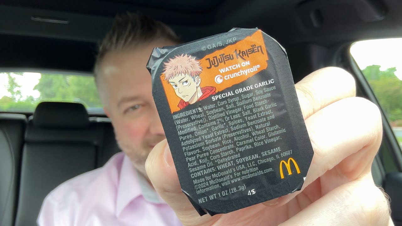 SPECIAL GRADE GARLIC SAUCE - McDonald’s x Jujutsu Kaisen - Review - YouTube