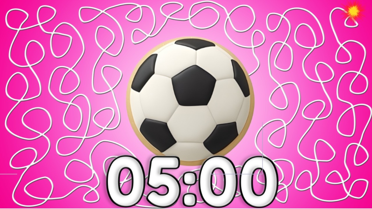5 Minute Timer Bomb Football Cookies Countdown - YouTube