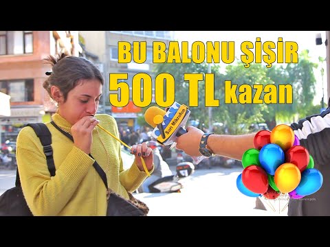 BU BALONU ŞİŞİR 500 TL'Yİ KAP ! - SARI MİKROFON