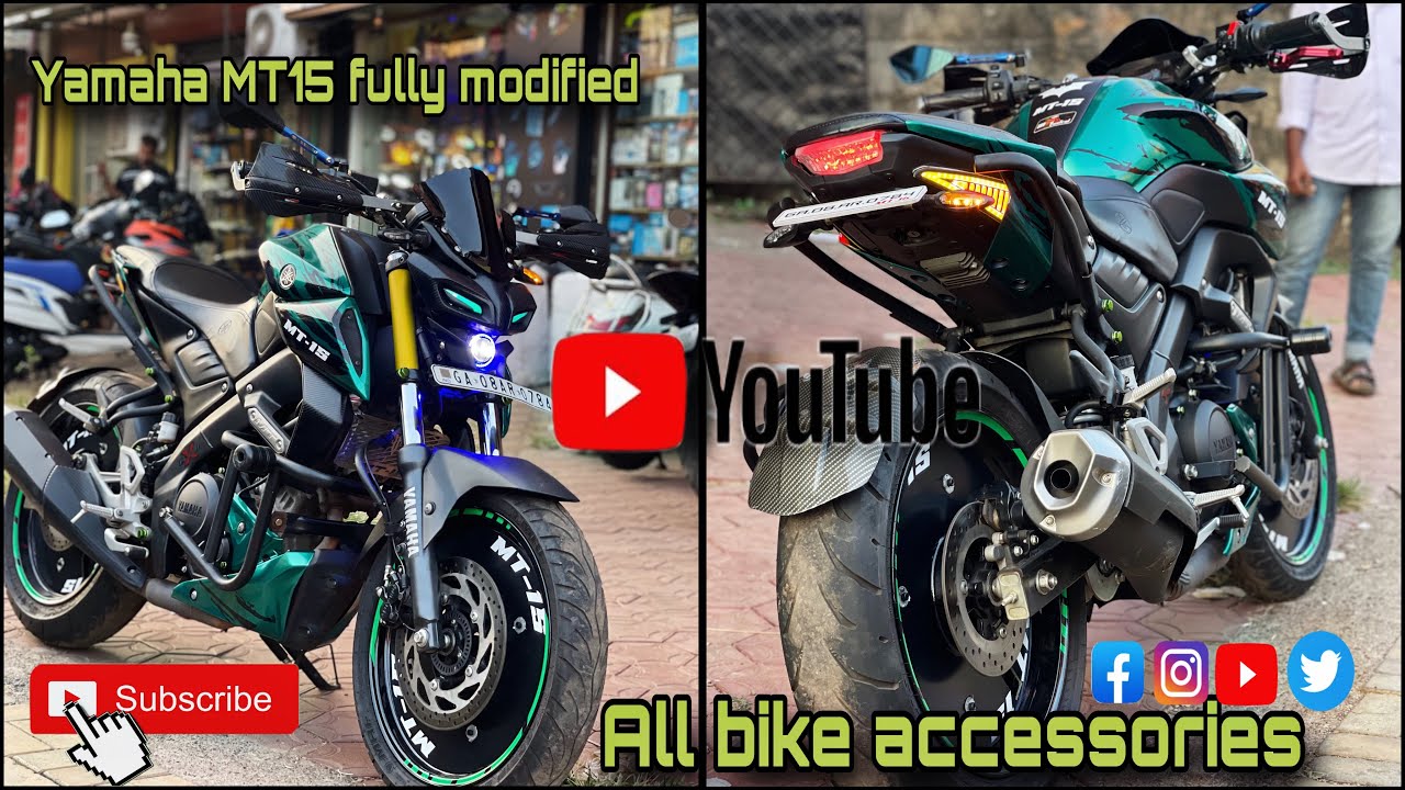 Yamaha MT15 Loaded with accessories | Fully customised | Modified MT15 ...