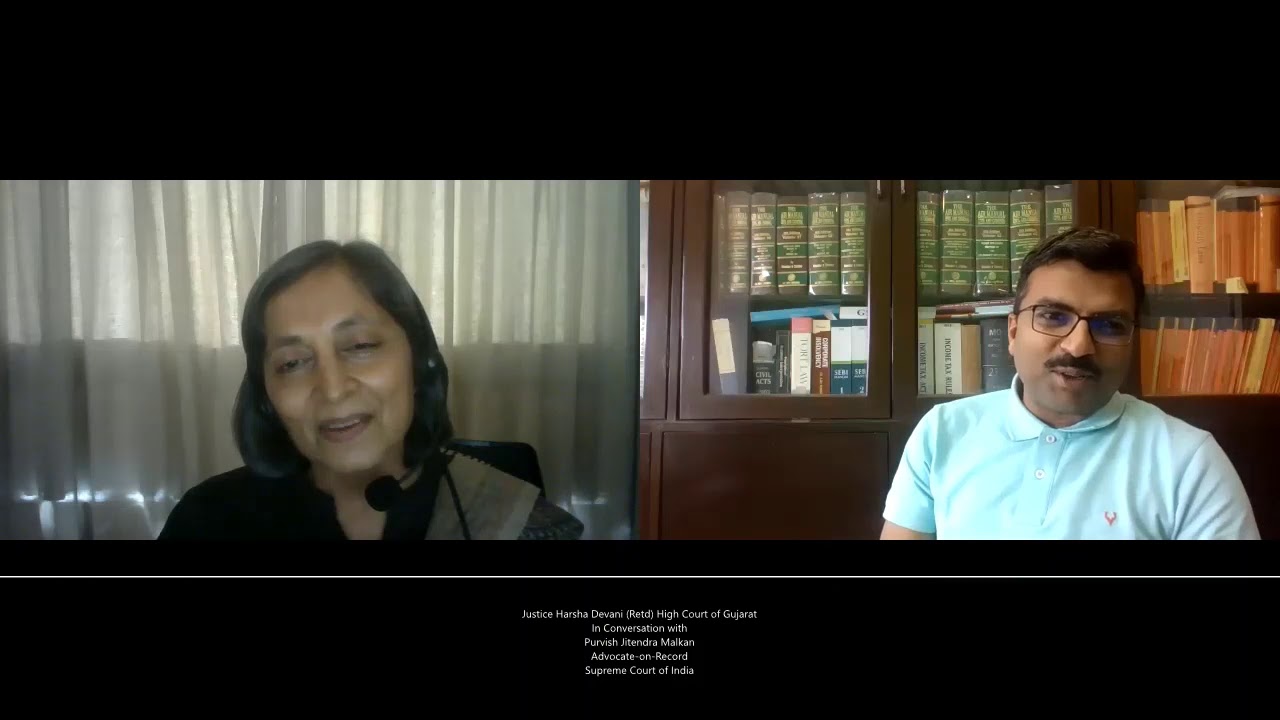 Justice Harsha Devani (Retd), High Court of Gujarat in conversation ...