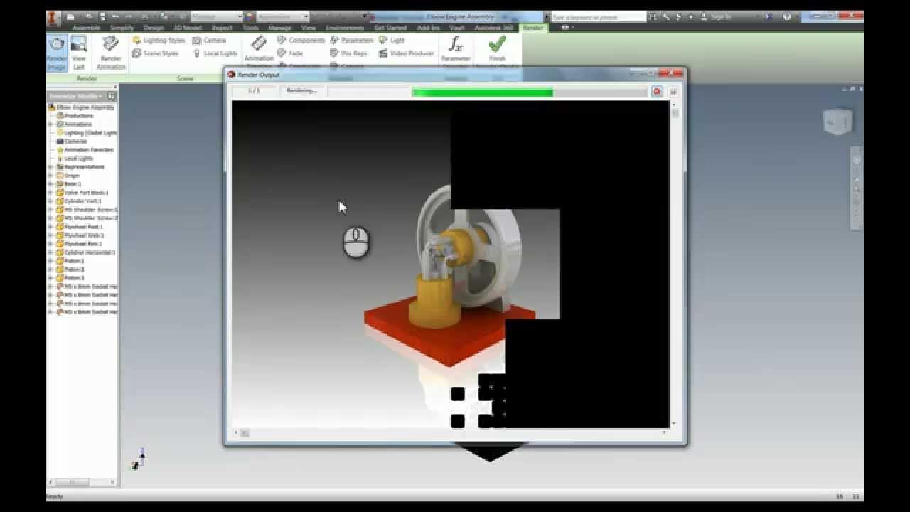 Creating Rendered Images on Autodesk Inventor - YouTube