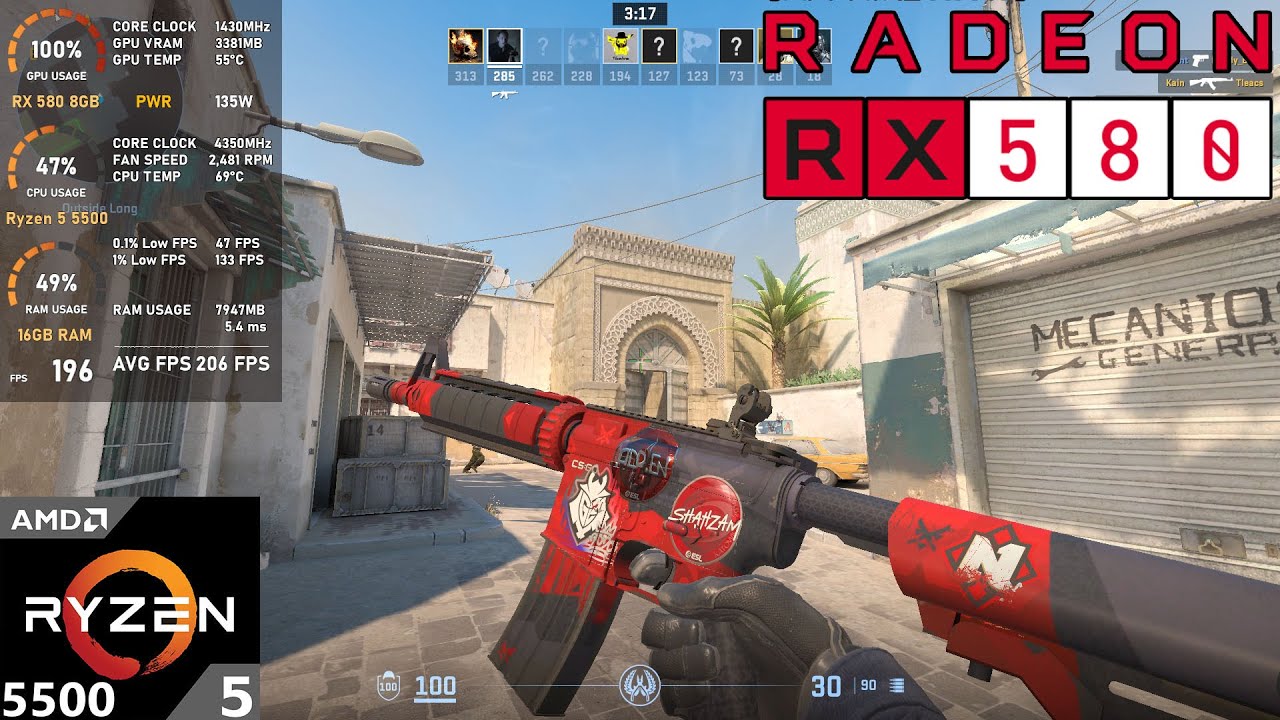 RX 580 8GB : Counter Strike 2 - 1080 Low Settings (tested in 2024 ...