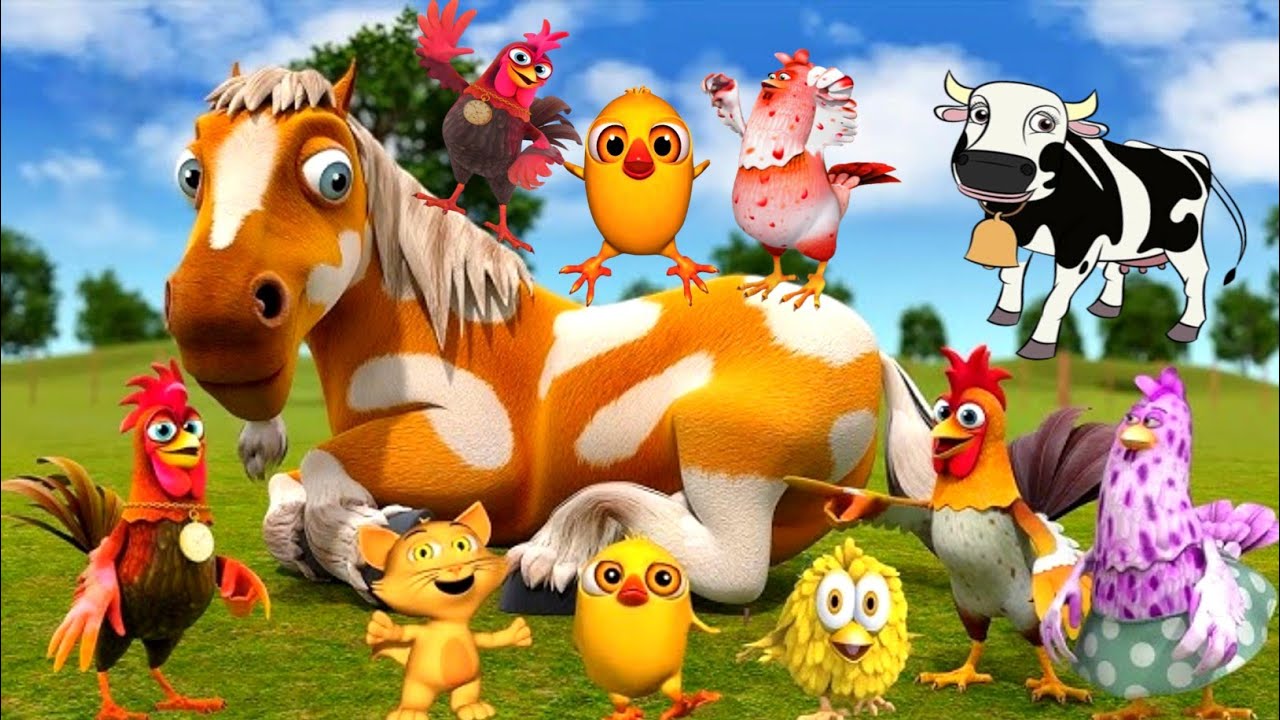 The Little Chick 3d - The Bull and the Farm Tractor - The Little Chick ...