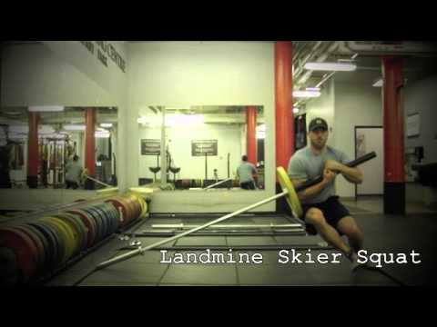 Landmine Skier Squat - Sports Specific - YouTube