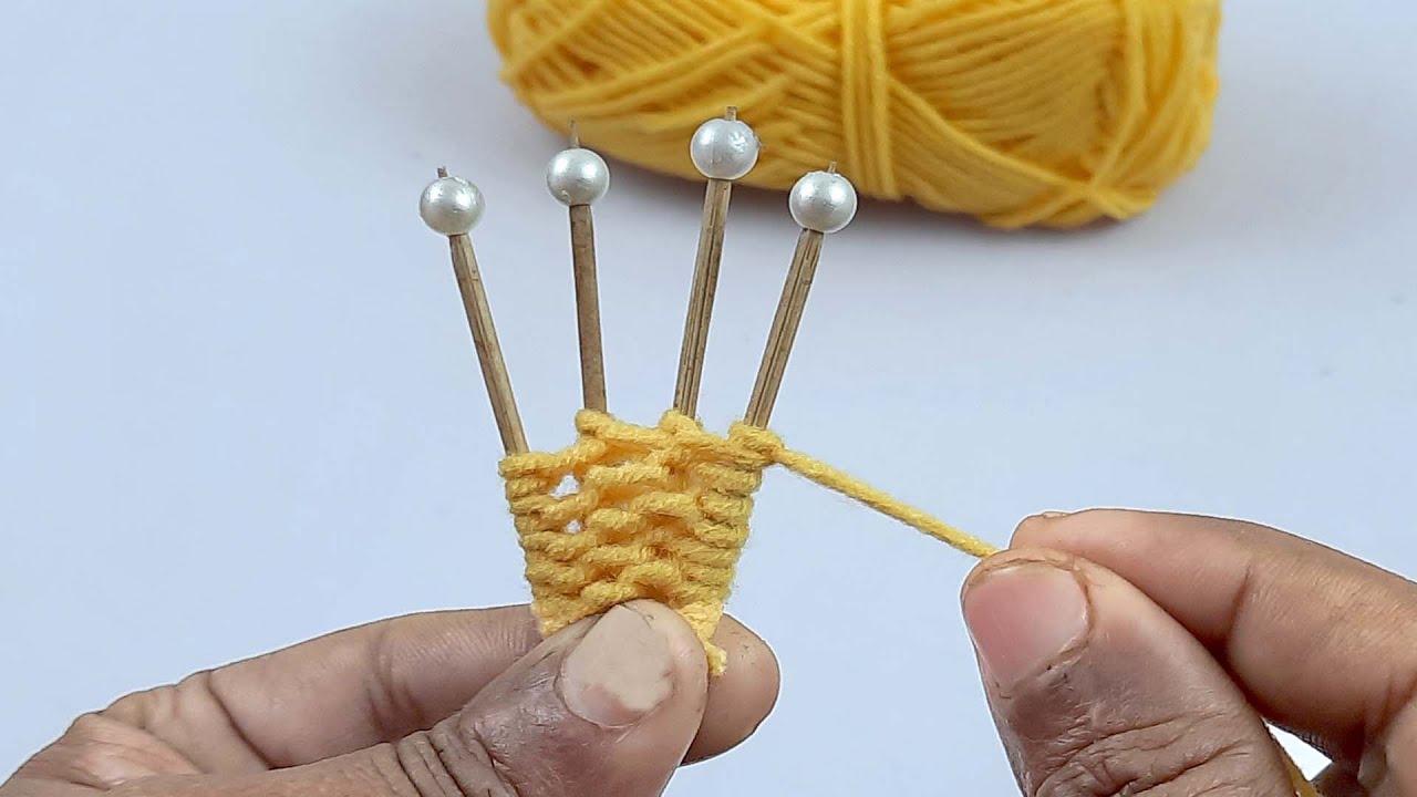 How to make Flower with Toothpick and thread - Beautiful Woolen flower ...