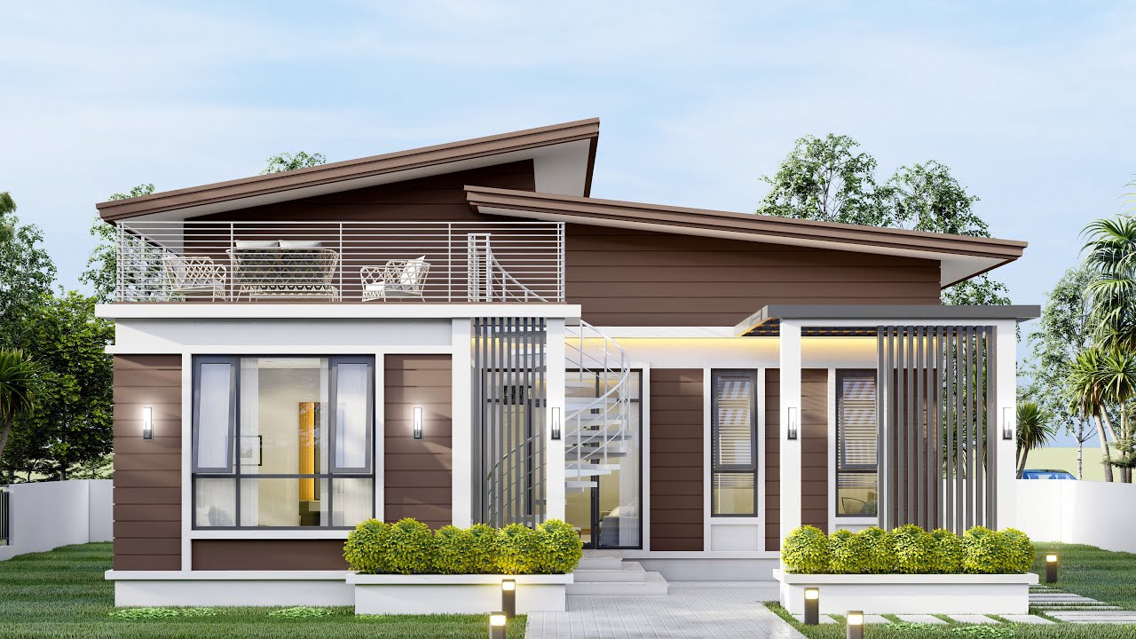 SMALL HOUSE DESIGN | 11 X 11 Meters (36 x 36 ft) | 3 Bedroom House with ...
