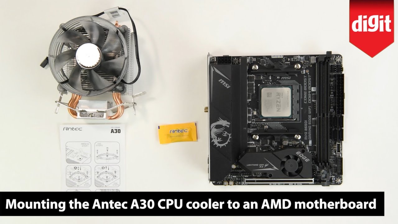 Antec A30 CPU Cooler - How to Mount to an AMD Motherboard - YouTube