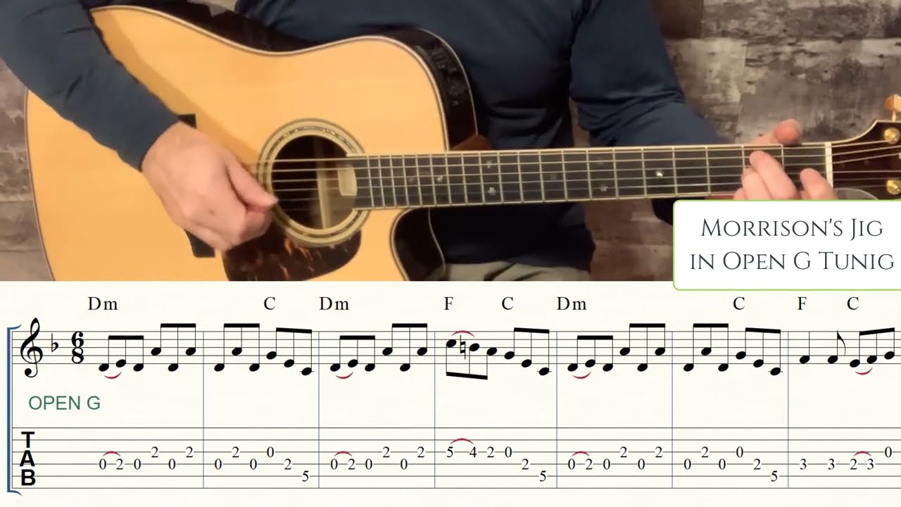 Morrisons Jig - Open G Guitar Tuning - Celtic Flatpicking - YouTube