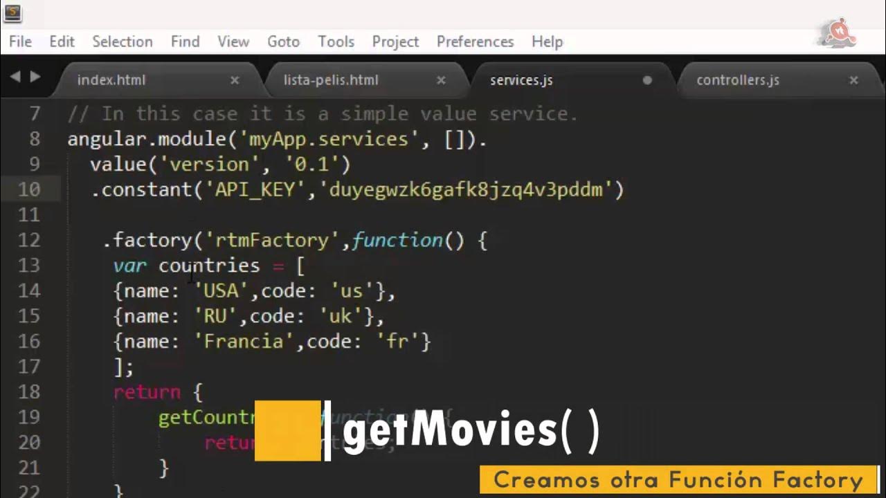 43.- Curso de AngularJS. Crear Function Factory para usar Rest - YouTube