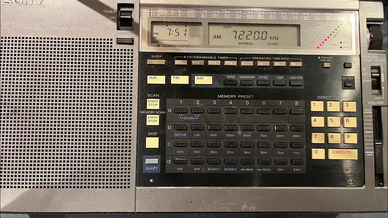 Radio Romania International On 7220 kHz 2351 UTC March 11 2025 Sony ICF ...