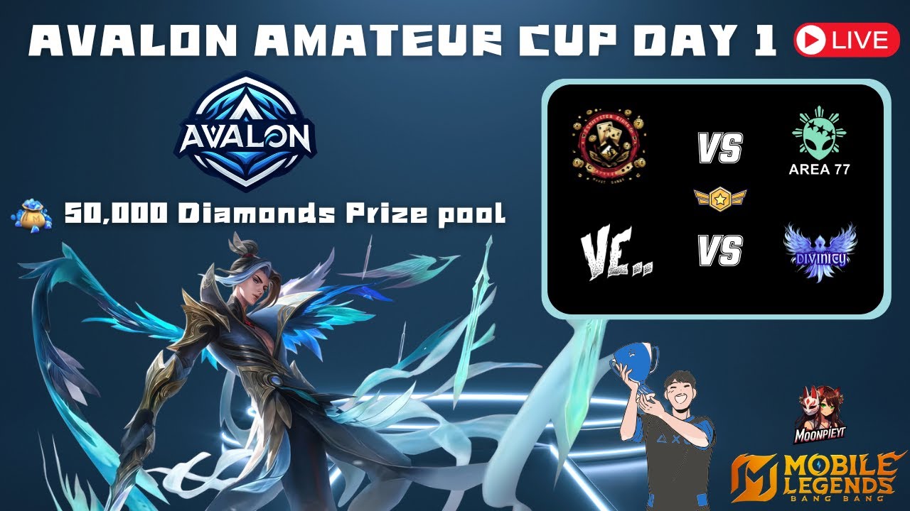 🔴LIVE | AVALON AMATEUR CUP DAY 1 | 50,000 DIAMONDS PRIZEPOOL - YouTube