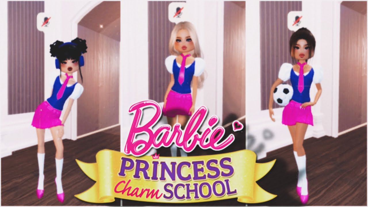 RECREATING BARBIE PRINCESS CHARM SCHOOL IN ROBLOX DRESS TO IMPRESS ...