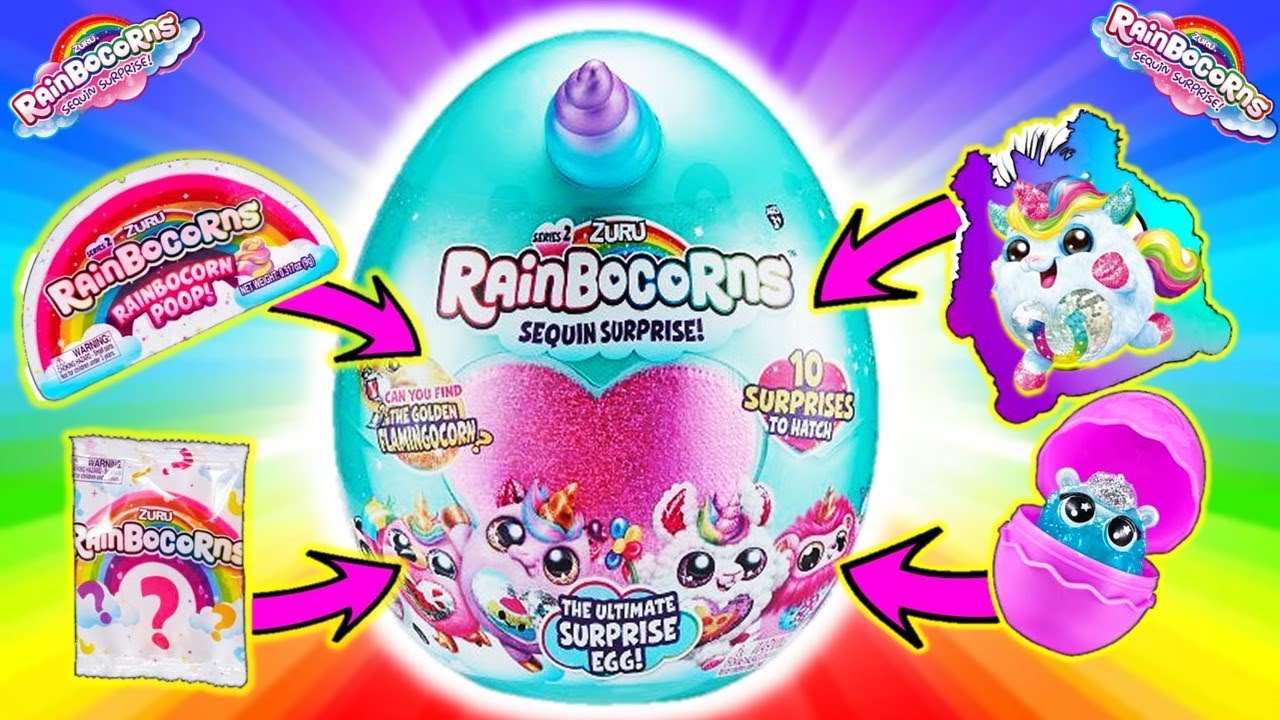 NEW Zuru Rainbocorns Series 2 Surprise Toys - Sequin Surprise - 10 ...