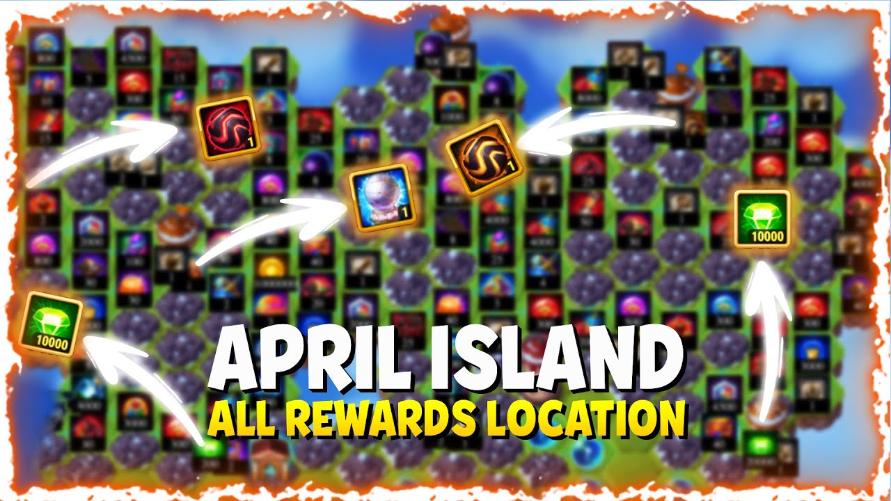 April Island 2024 all rewards location in hero wars - YouTube