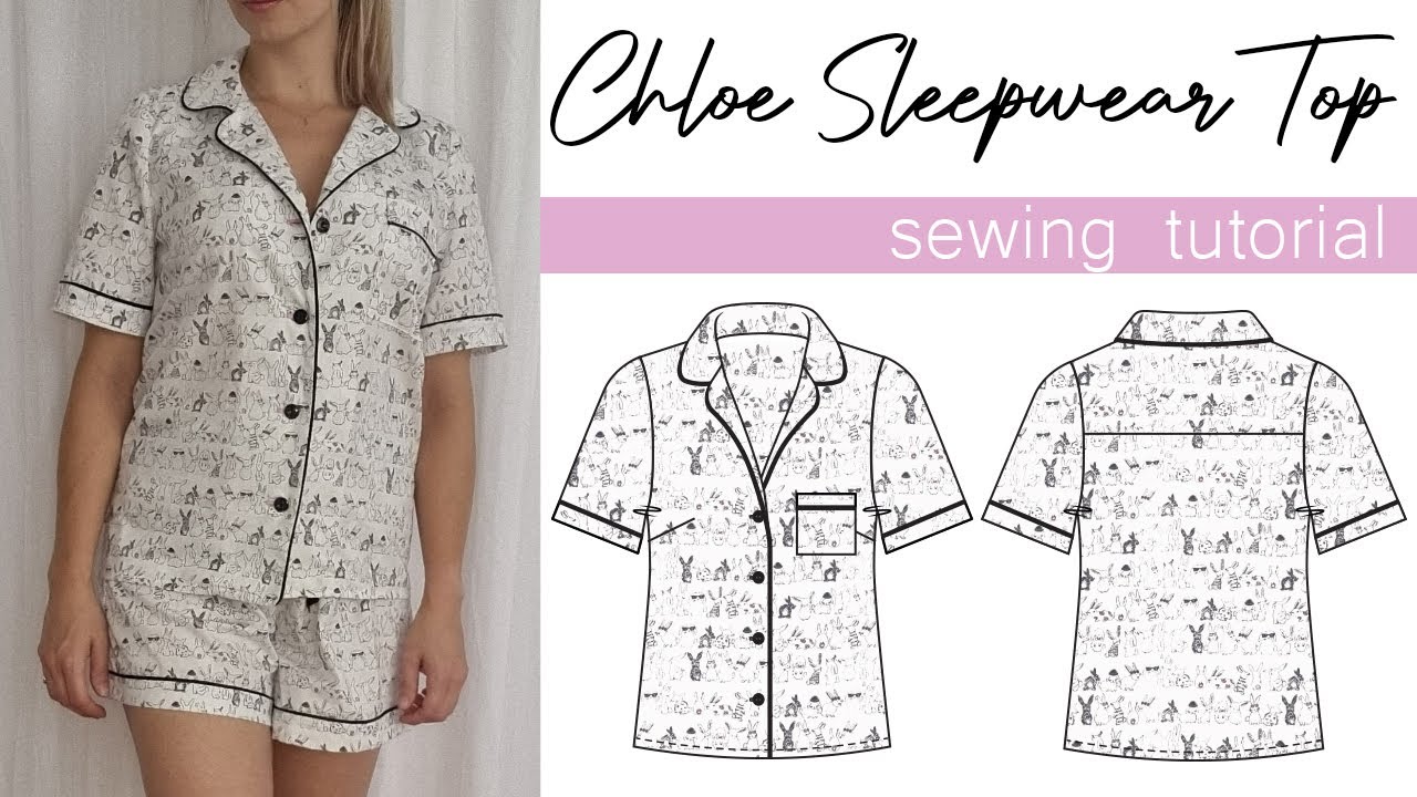 At The Seams Patterns - Chloe Sleepwear Top - Sewing Tutorial - YouTube