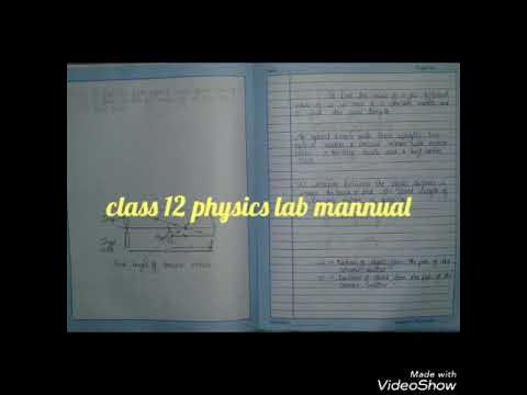 Class 12 physics lab manual with reading - YouTube