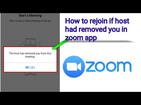 How to rejoin if host had removed you in zoom - YouTube