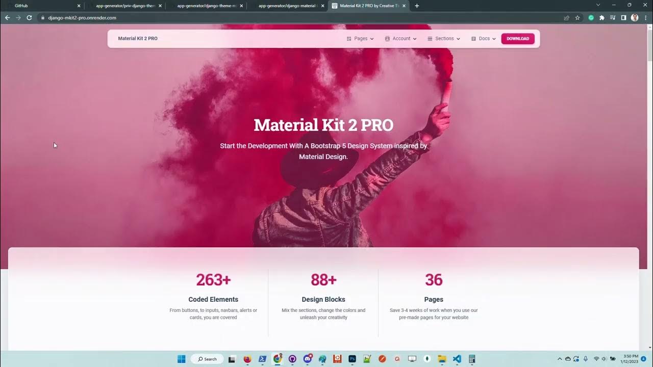 Django Material Kit PRO - New version & Ci/CD Flow | AppSeed - YouTube