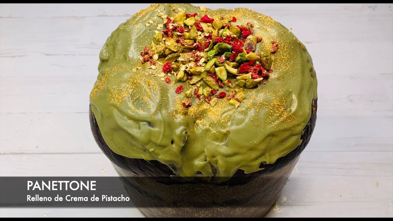 PANETTONE relleno de Crema de PISTACHO - YouTube