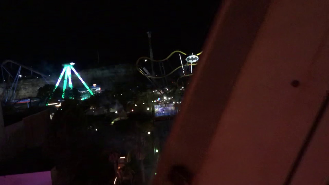 Six Flags Fiesta Texas At Night From The Crows Nest. - YouTube