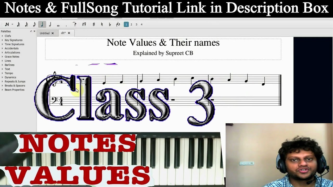 Class 3 : Formal Training | Music Note Values | Crotchet , Minim etc ...