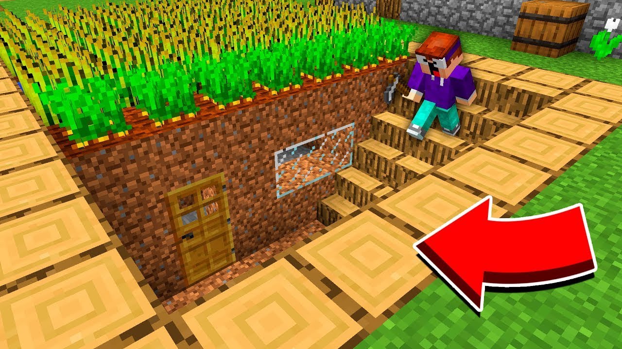 How to BUILD SUPER SECRET PASSAGE in FARMLAND in Minecraft ？ FARMLAND ...