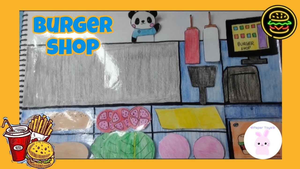 [💸paperdiy💸] How to make Burger Shop Paper Toys DIY - YouTube