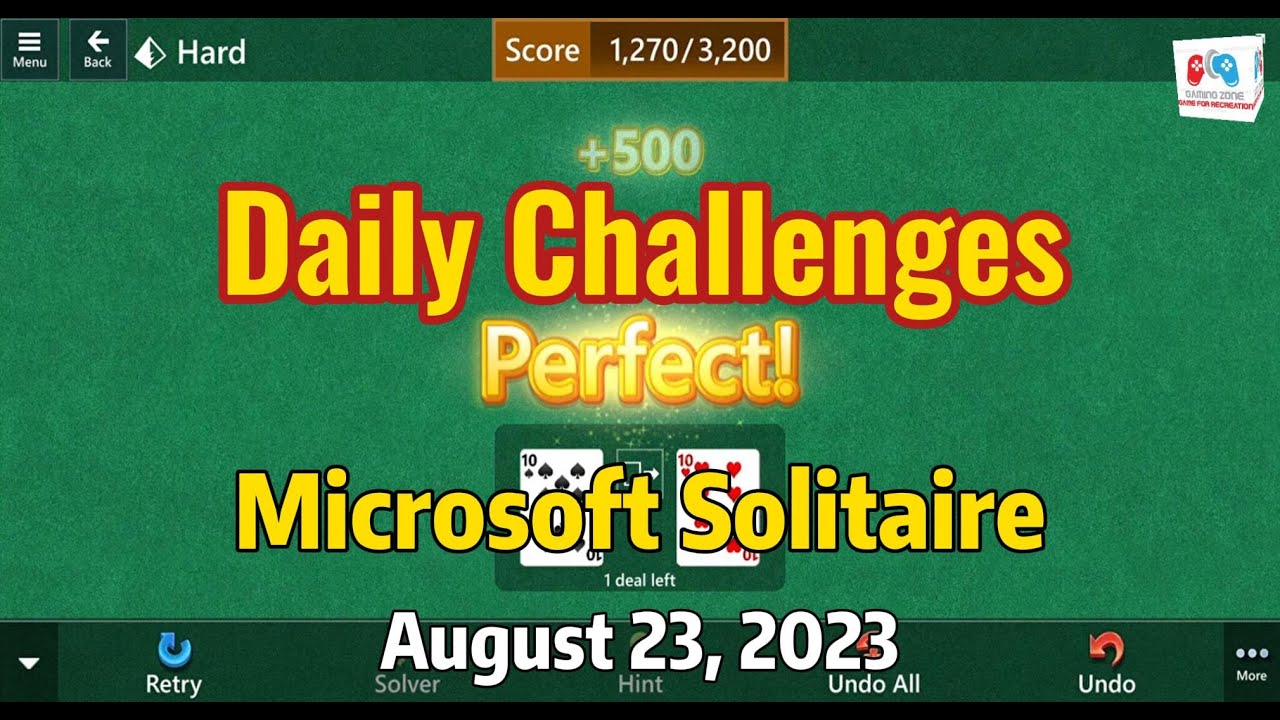Mastering Microsoft Solitaire Daily Challenges - August 23, 2023 | Tips & Strategies - YouTube