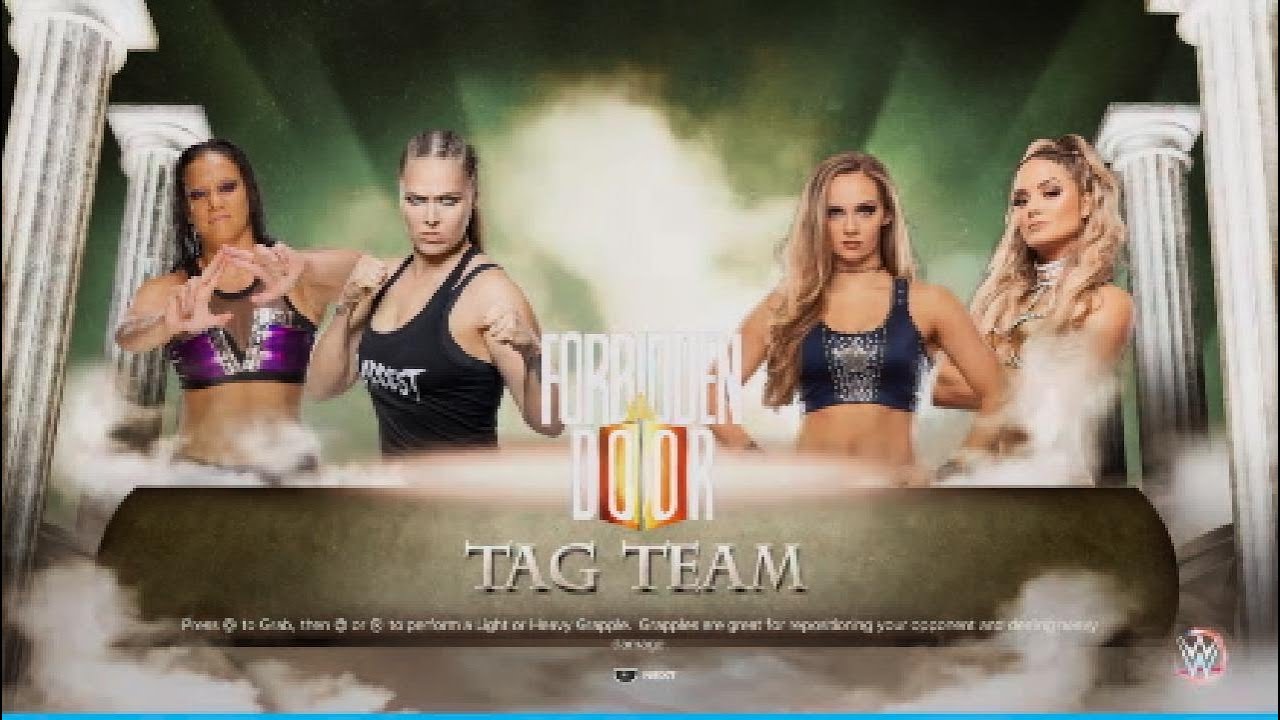 WWE X AEW Ronda Rousey & Shayna Baszler vs TayJay - YouTube
