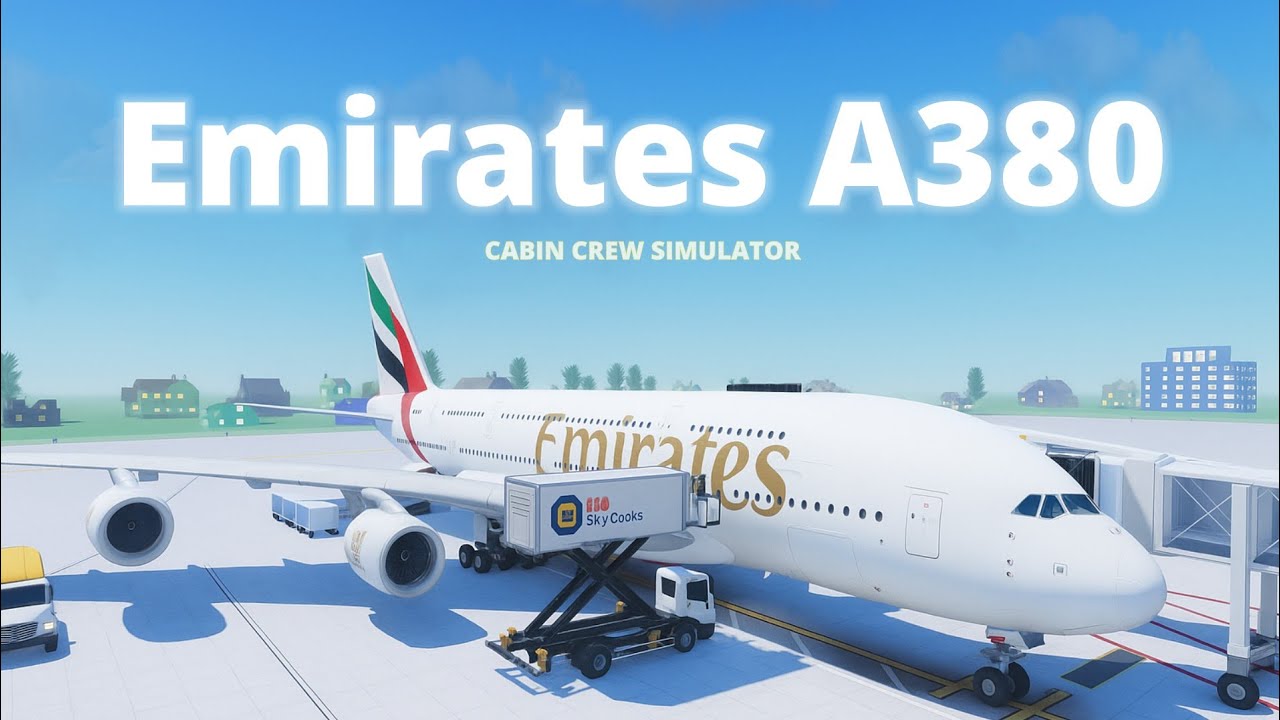 Roblox - Cabin Crew Simulator Airbus A380 with Emirates Airlines Real ...