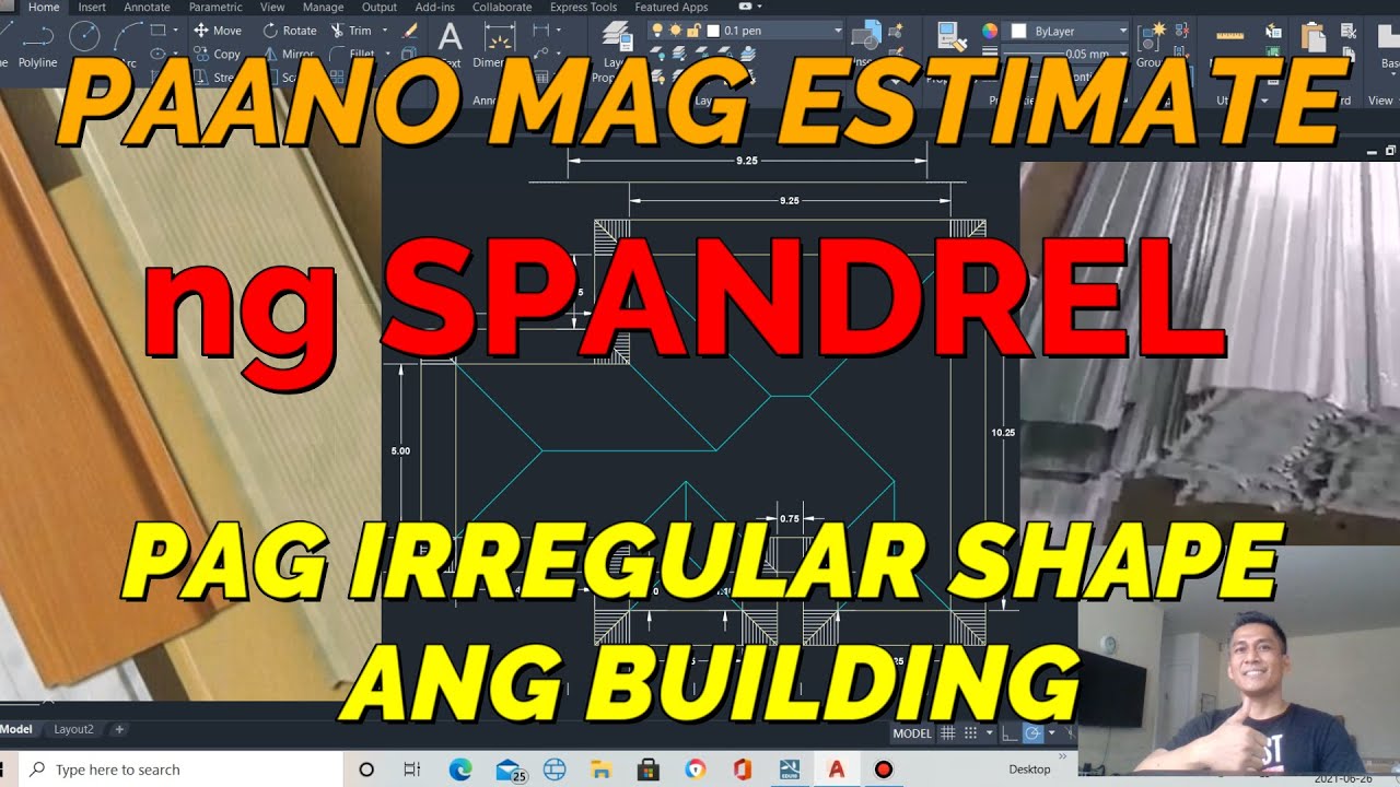 PAANO MAG ESTIMATE ng SPANDREL PAG IRREGULAR SHAPE ANG BUILDING | How ...