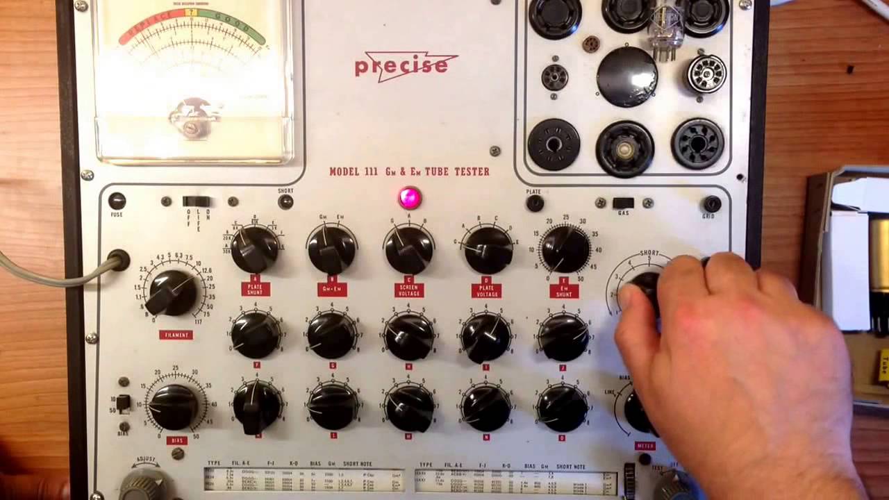 PRECISE 111 COMPROBADOR VALVULAS RADIO / TUBE TESTER . En Español - YouTube