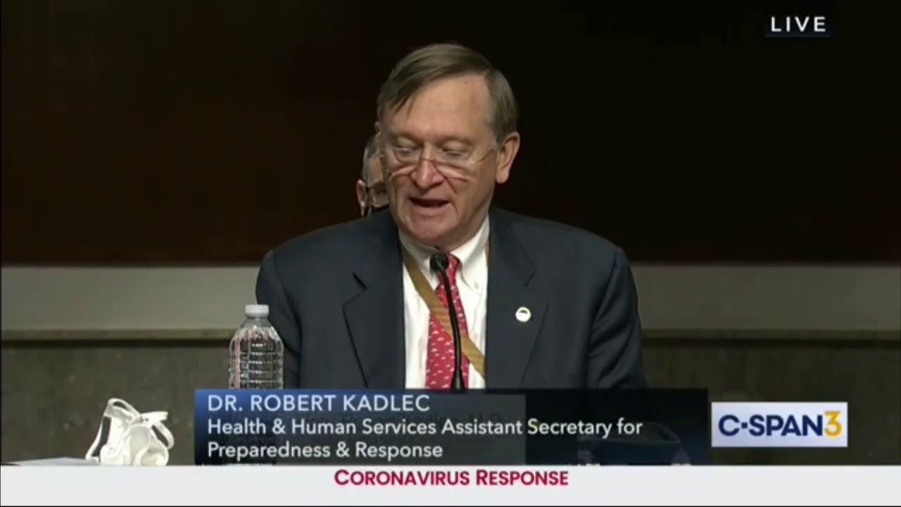 Dr. Kadlec: Distributed “More Than 500M” Cloth Masks, Remdesivir To ...