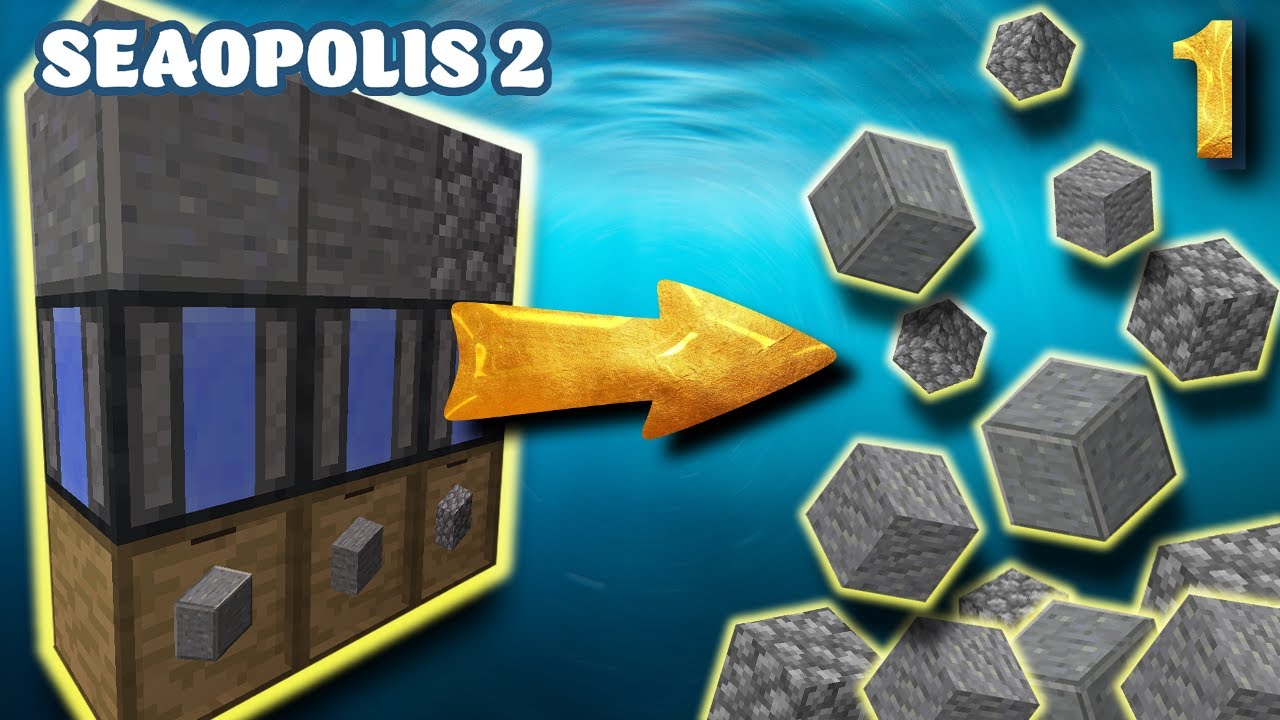 Seaopolis 2 Let's Play Episode 1 - Infinite Cobblestone - YouTube