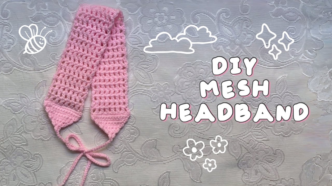 How to Crochet Mesh Headband 🩷| Crochet Net Headband | Crochet Mesh ...