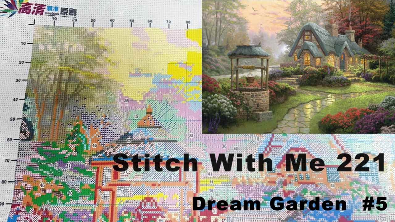 FLOSSTUBE #221 Stitch With Me / Dream Garden / cross stitch / 십자수 ...