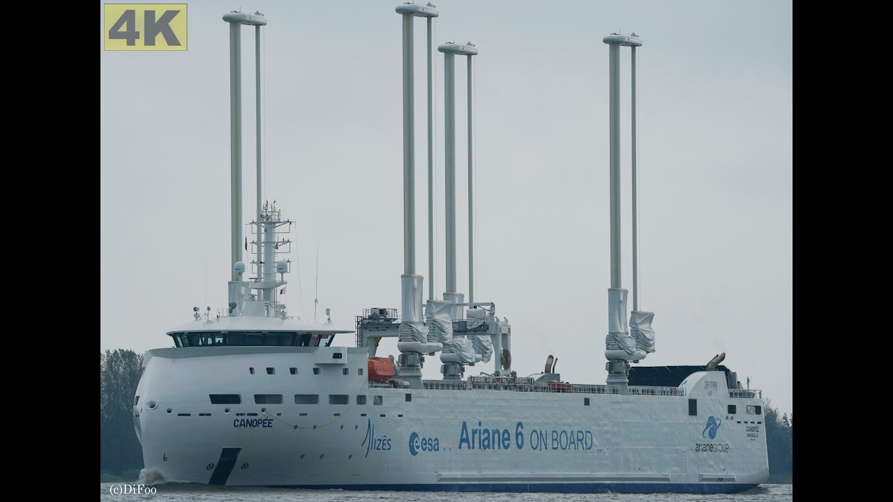 CANOPEE - ARIANE 6 Ship - Germany 🇩🇪 IMO 9924120 - Weser near City ...