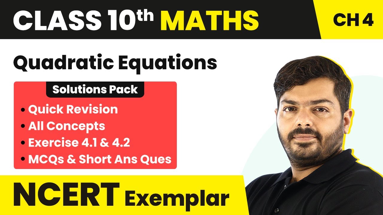 Class 10 Maths Unit 4 Ex 4.1 & 4.2 NCERT Exemplar- Quick Revision/All ...