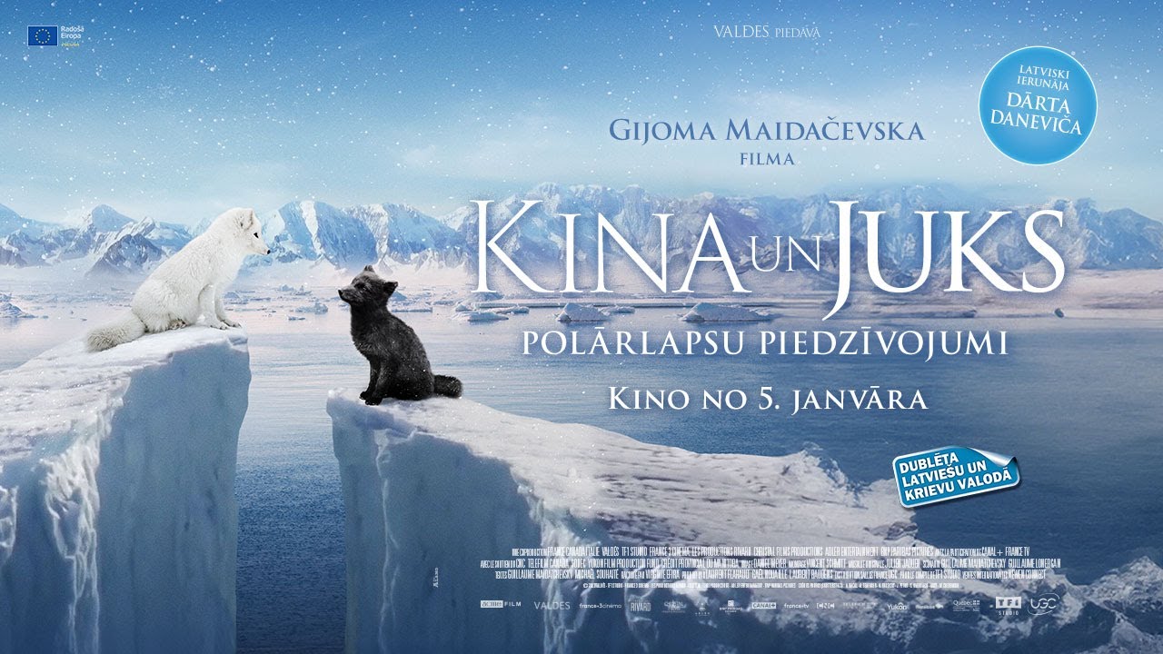 Latviski ierunātā filma visai ģimenei "Kina un Juks: polārlapsu ...