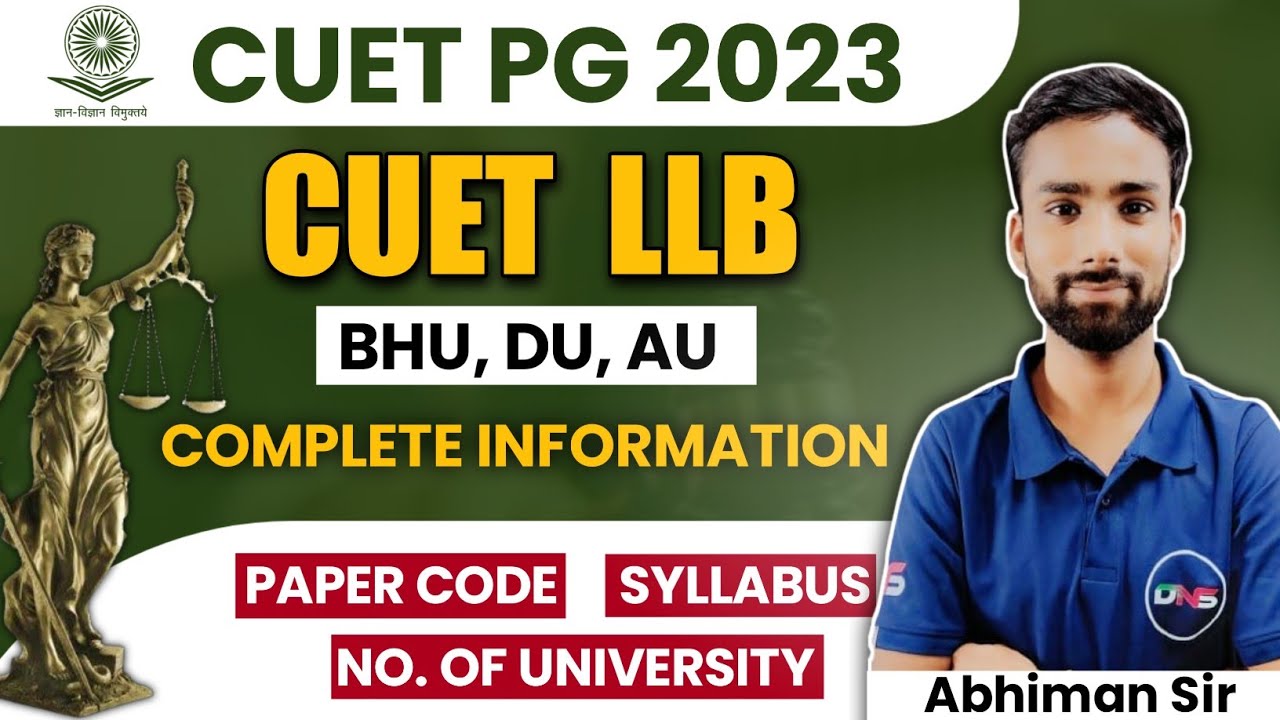 CUET PG 2023 || CUET LLB Syllabus & Paper Pattern 2023 || CUET PG LL.B ...