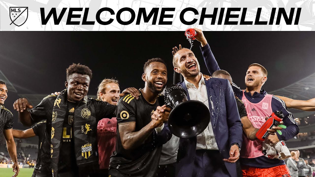 Giorgio Chiellini Leads His First LAFC Chant - YouTube