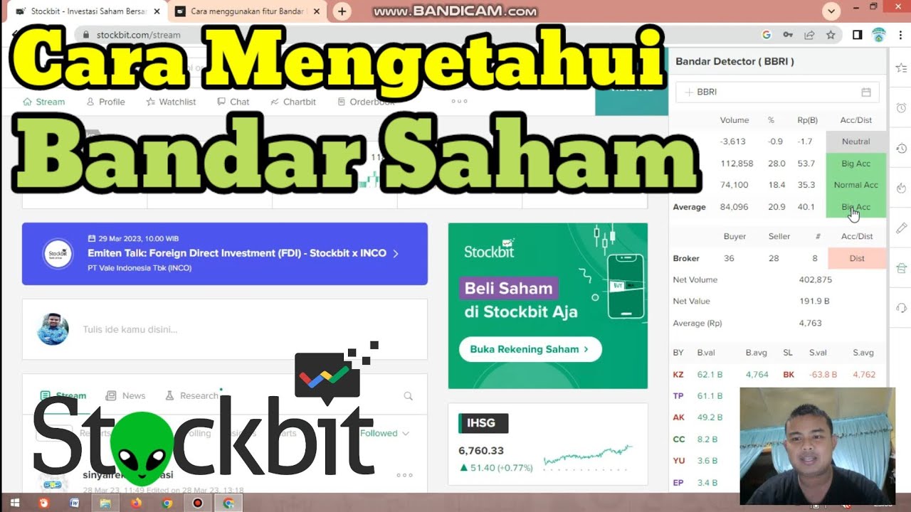 Cara Menggunakan Fitur Bandar Detector Stockbit - YouTube