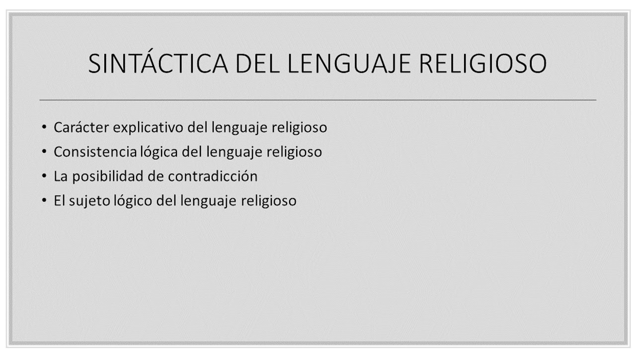 Lenguaje religioso - YouTube