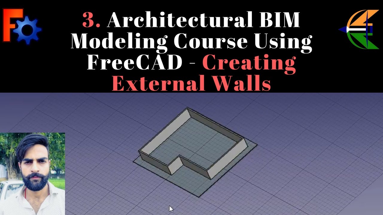 3. Architectural BIM Modeling Course Using FreeCAD - Creating External ...
