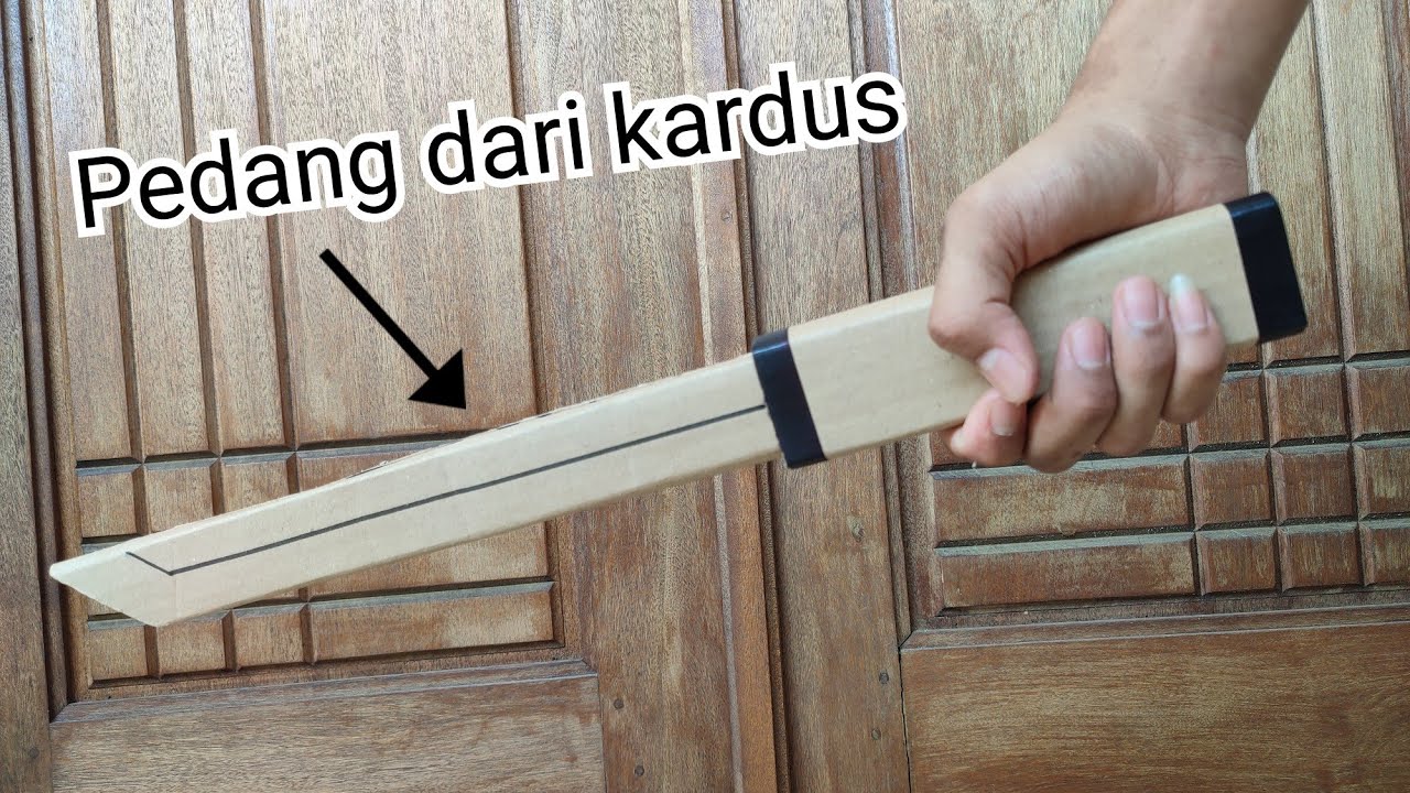 Cara membuat pedang dari kardus | How to make a sword from cardboard ...