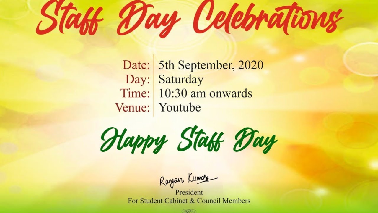 Staff Day Celebrations - YouTube